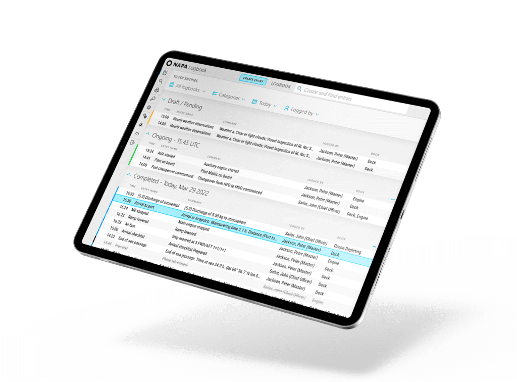 NAPA Logbook – NAPA